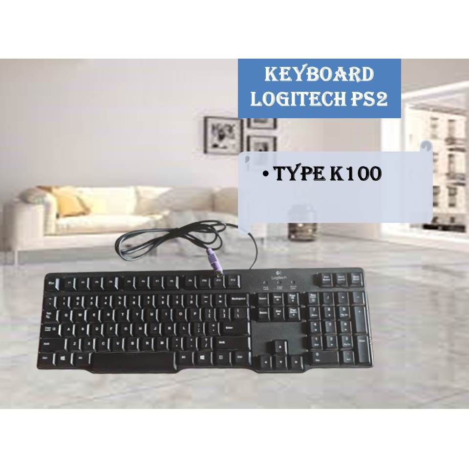Jual KEYBOARD LOGITECH K100 PS2 | Shopee Indonesia