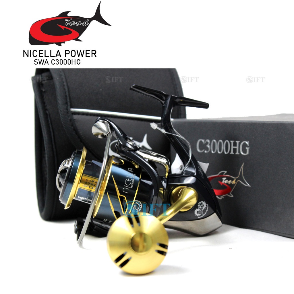 Jual Reel G-Tech NICELLA POWER SWA C3000 4000 5000 HG PG | Power Handle ...