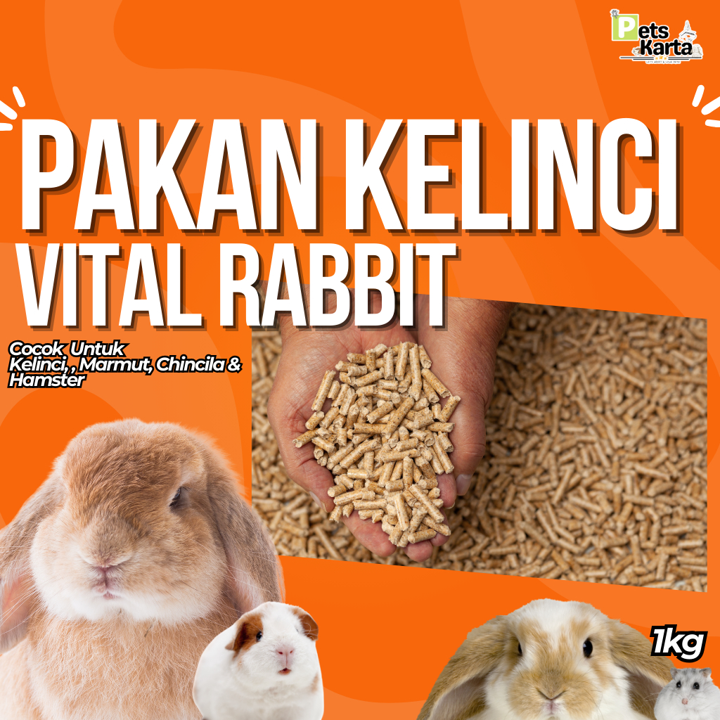 Jual Vital Rabbit Makanan Kelinci 1kg (repack) | Shopee Indonesia