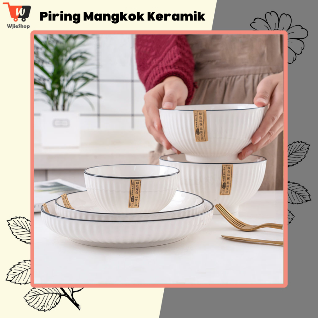 Jual Piring Dan Mangkok Keramik Porcelain Putih Piring Keramik Polos ...