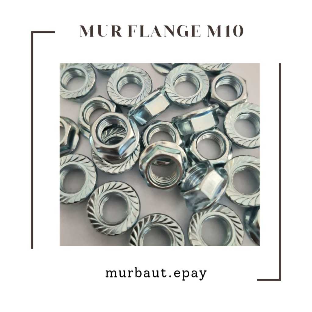 Jual MUR FLANGE M10 KUNCI 14 /5 PCS | Shopee Indonesia