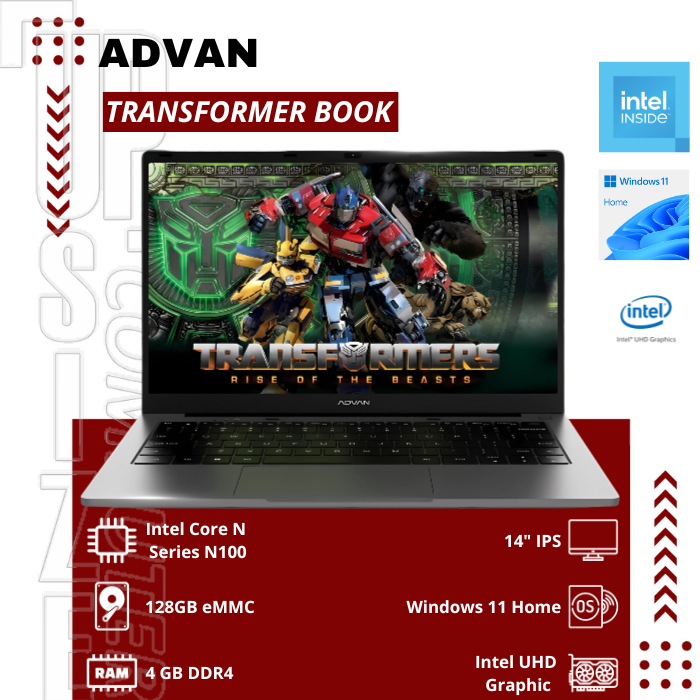 Jual ADVAN TRANSFORMER BOOK INTEL N100 TURBO BOOST | Shopee Indonesia