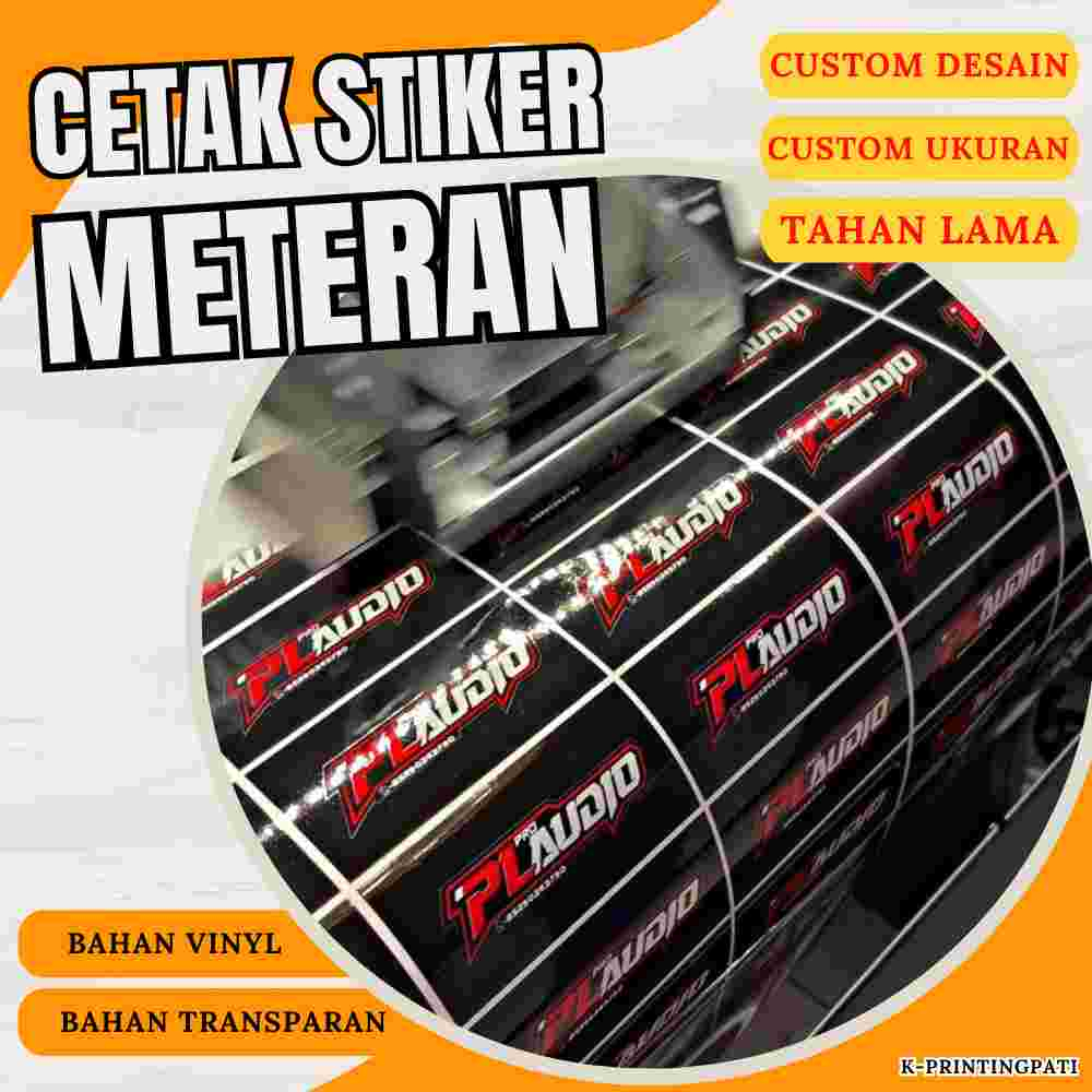 Jual Cetak Stiker Meteran Print Sticker Vinyl Stiker Transparan Stiker Label Stiker Racing ...