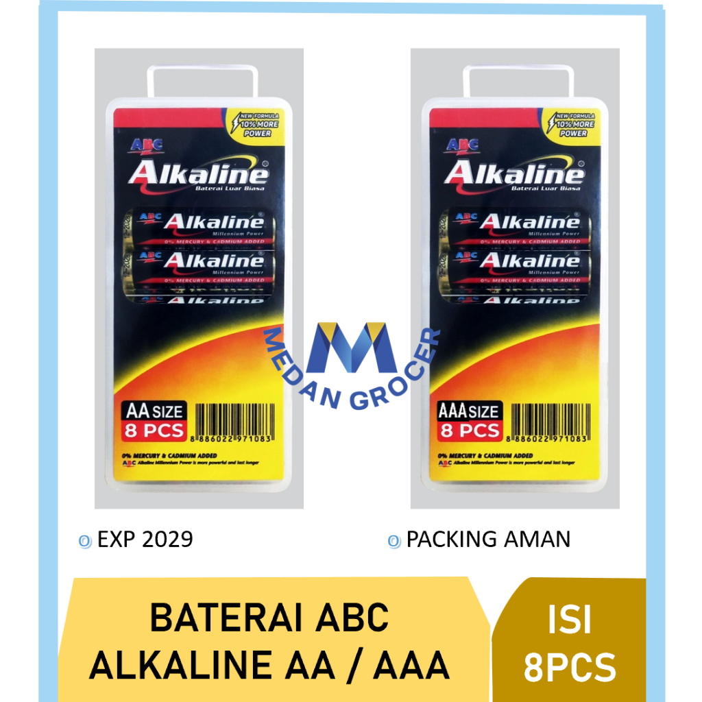 Jual Baterai ABC Alkaline AA / AAA isi 8pcs | Shopee Indonesia