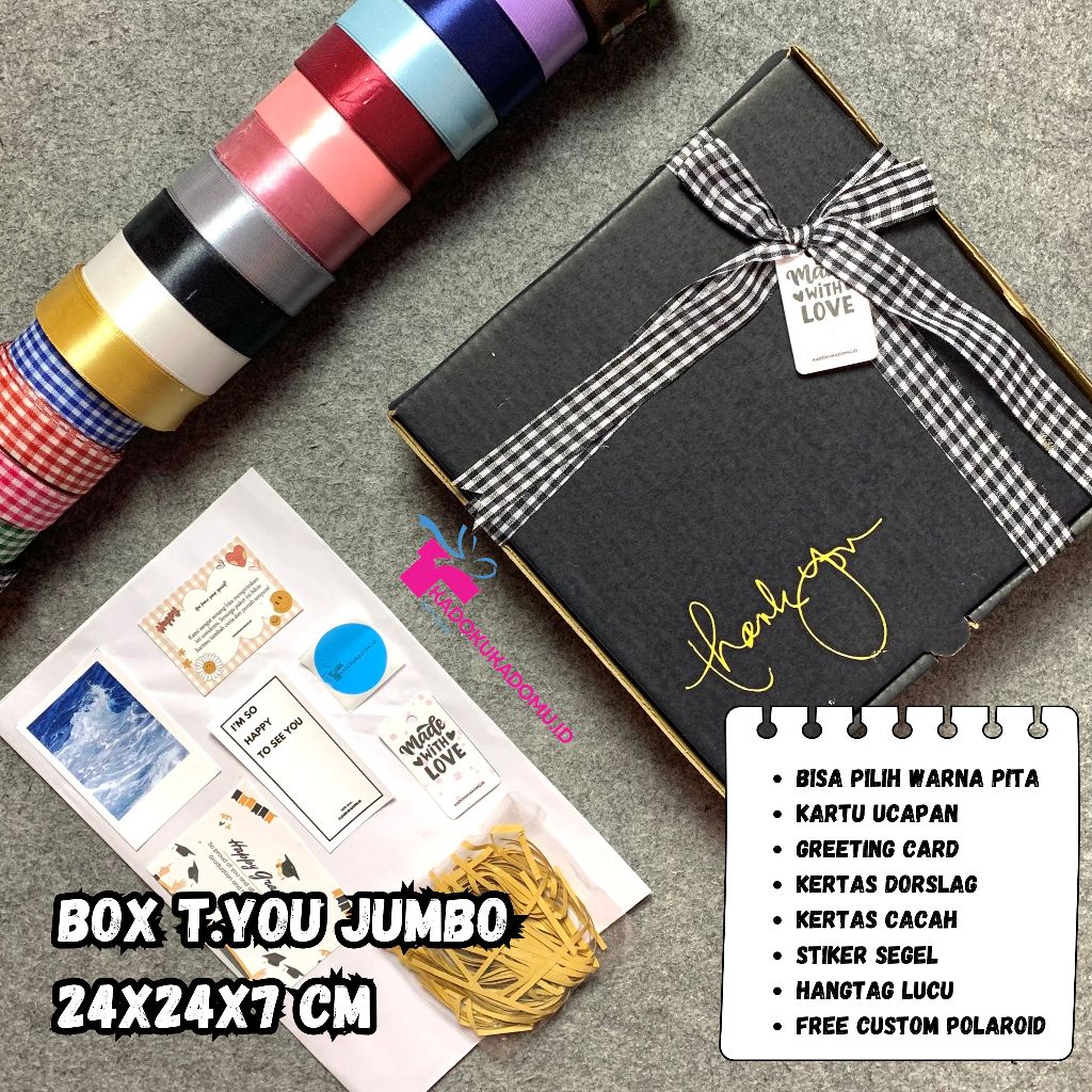 Jual Premium - Box Hampers Thank You Gift Box Kotak Kado Ulang Tahun Kardus Packing Set Hadiah ...