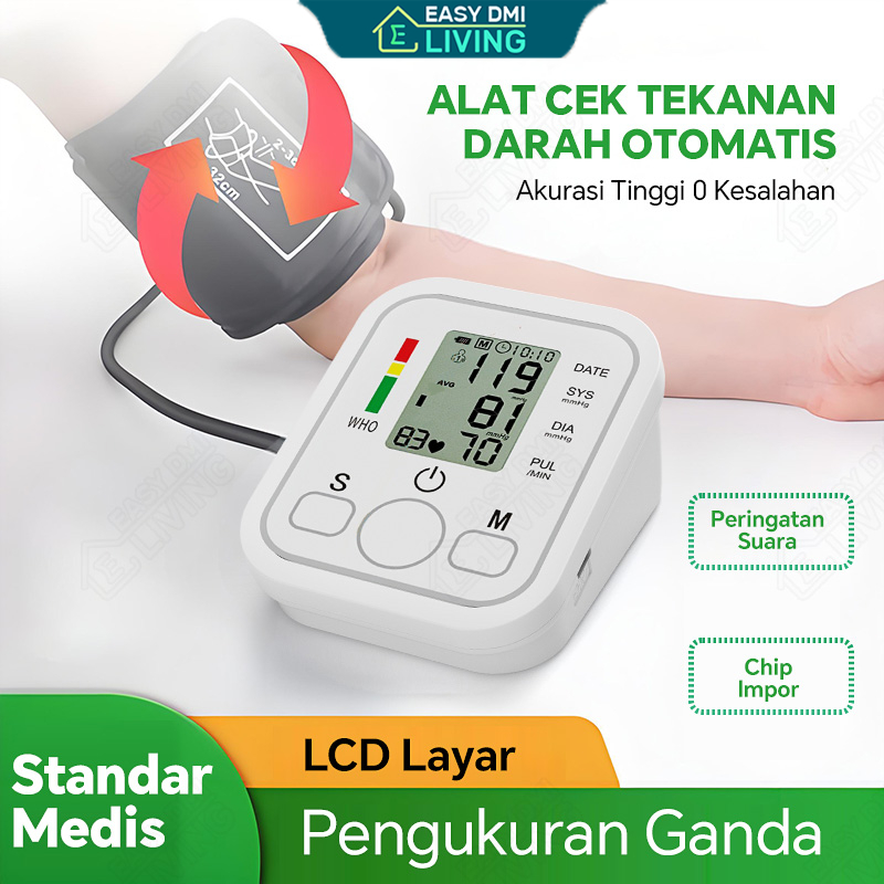 Jual 【Garansi 1 tahun】Alat Cek Tensi Darah Digital Otomatis Tensimeter ...
