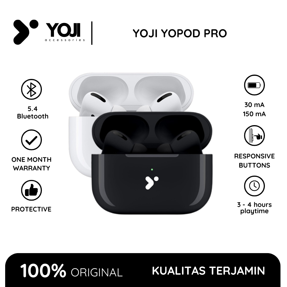 Jual YOJI yopods 13 Pro 4 Colour Headset Bluetooth TWS IOS & Android YOPOD | Shopee Indonesia