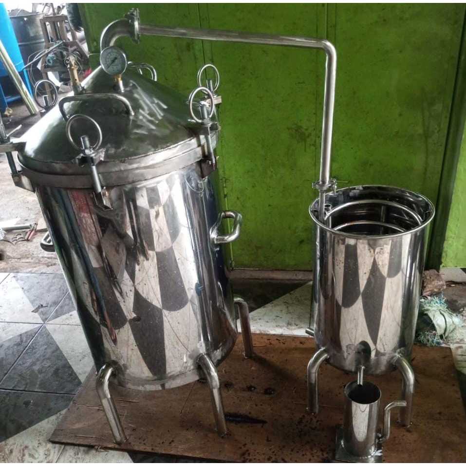 Jual alat destilasi kap 115 liter/penyulingan minyak Atsiri Nilam,sereh ...