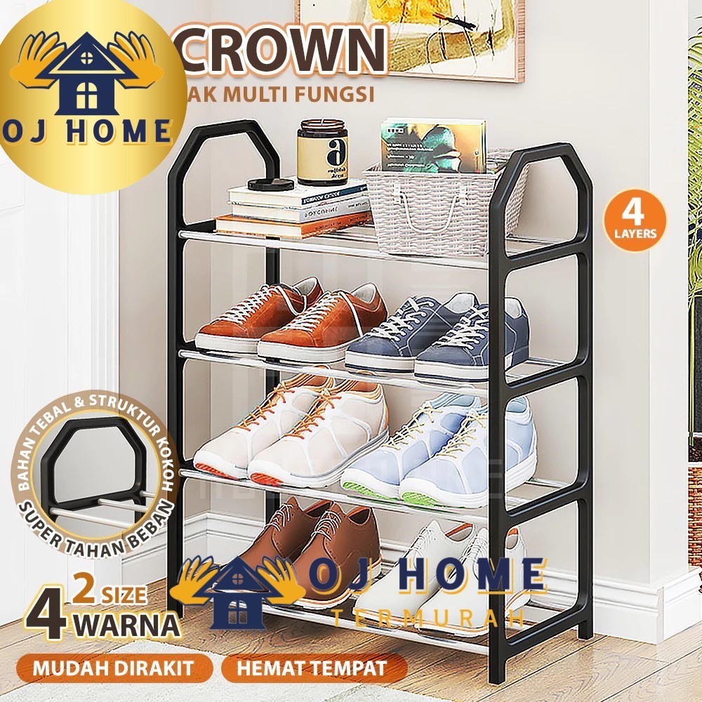 Jual OJ HOME Rak Sepatu Crown Sandal Multifungsi 4 dan 5 Tingkat Tempat ...