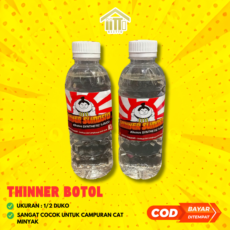 Jual THINNER BOTOL 330 ML / TINER BOTOL 1/2 DUCO / THINNER THINER TINER ...