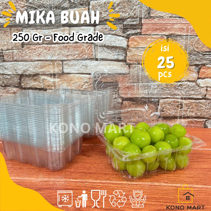 Jual 25 PCS - Mika Buah Salad Sayur Segar 250 Gr / Mika Strawberry 250 ...