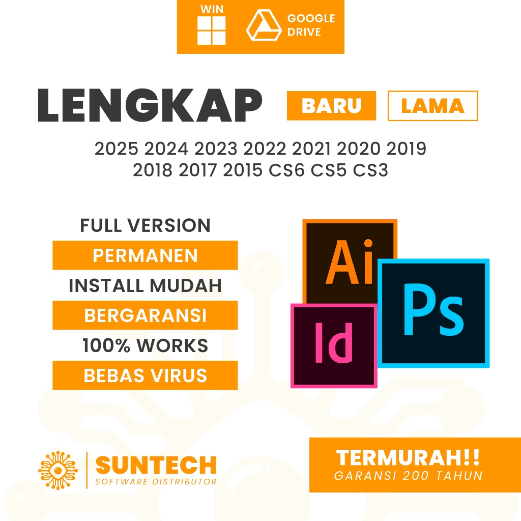 Jual Illustrator/Photoshop/InDesign 2025 2024 2023 2022 2021 2020 2019 ...