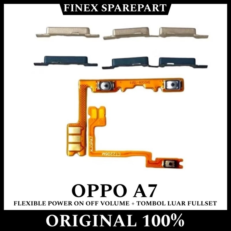 Jual PERNIK TOMBOL LUAR POWER ON OFF VOLUME + FLEXIBLE FLEKSIBEL POWER ON OFF VOLUME OPPO A7 ...