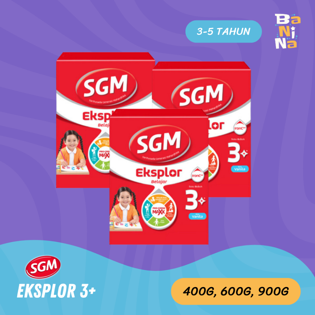 Jual SGM Eksplor 3+ Rasa Madu 400g, 600g, 900g Susu Formula Bayi 3-5 Tahun | Shopee Indonesia