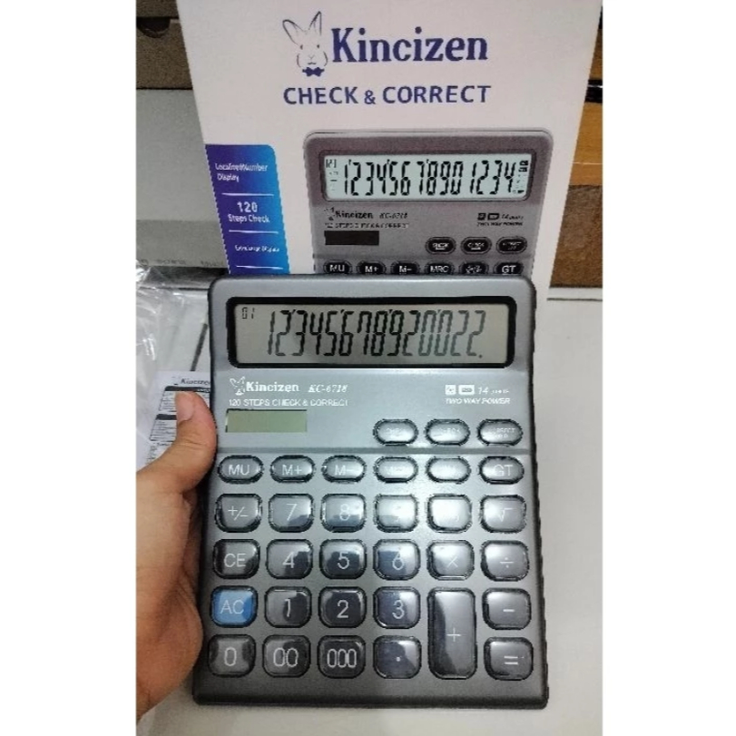 Jual KINCIZEN KALKULATOR BESAR KC-6718 14 DIGIT DUAL POWER SOLAR AKTIF ...