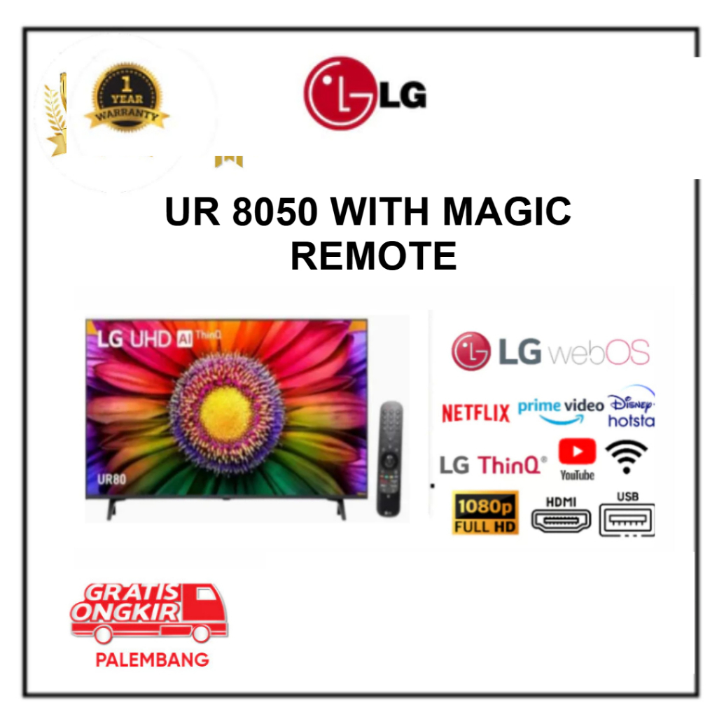 Jual LED TV LG WITH MAGIC REMOTE 43UT8050/50UR9050 | Shopee Indonesia