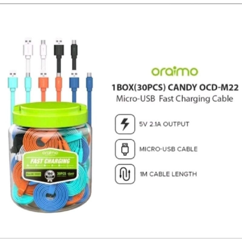 Jual Oraimo Candy OCD-M22 Micro-USB type c Cable | Shopee Indonesia