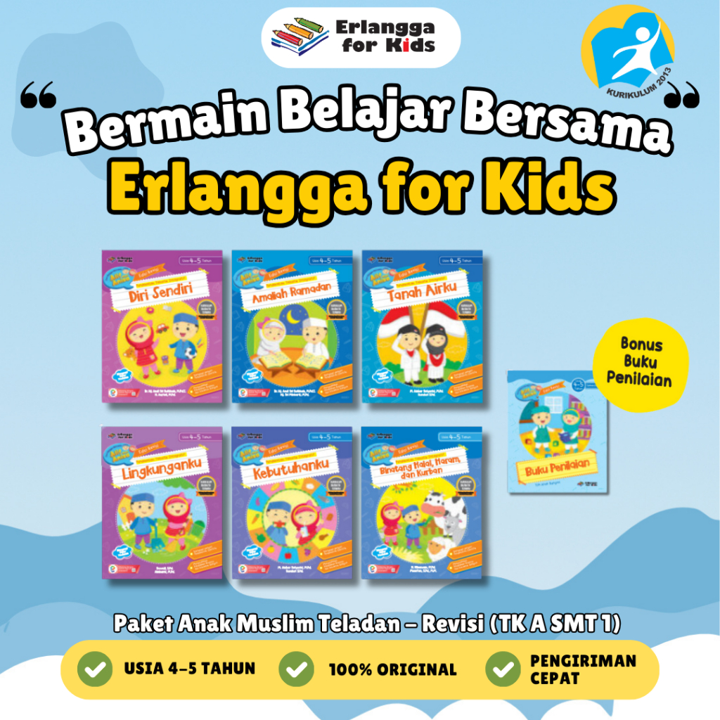 Jual [Erlangga] Paket Buku Tk : Paket SBBAA Tematik - Erlangga For Kids ...