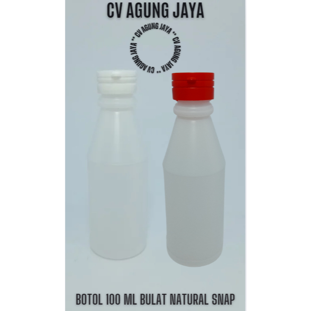 Jual Botol 100 Ml Bulat Wt Natural Hdpe Tutup Snap / Botol Hdpe / Botol ...
