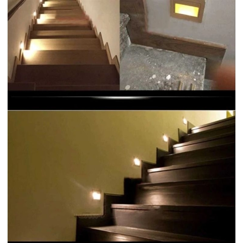 Jual Lampu Tangga LED Step Light 3 Watt Warm White LUBY | Shopee Indonesia