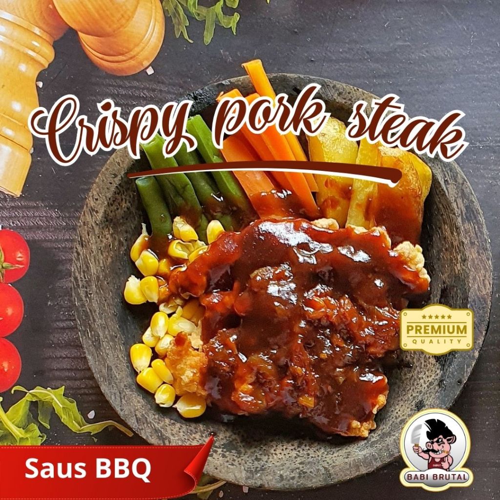 Jual Steak babi lengkap kentang mix vegetable banyak pilihan saus ...