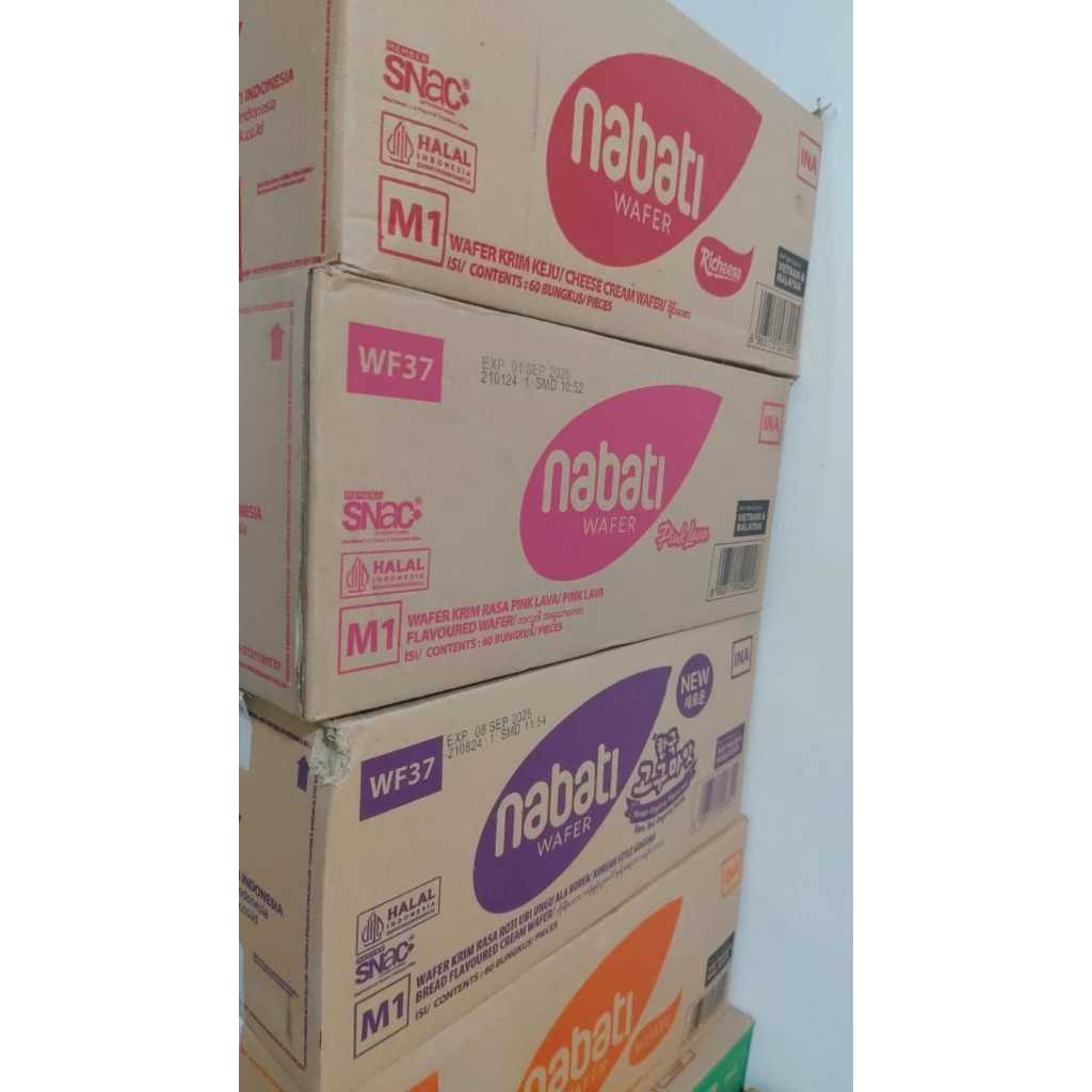 Jual NABATI WAFER 1 DUS 60pcs (BOLEH MIX RASA) | Shopee Indonesia