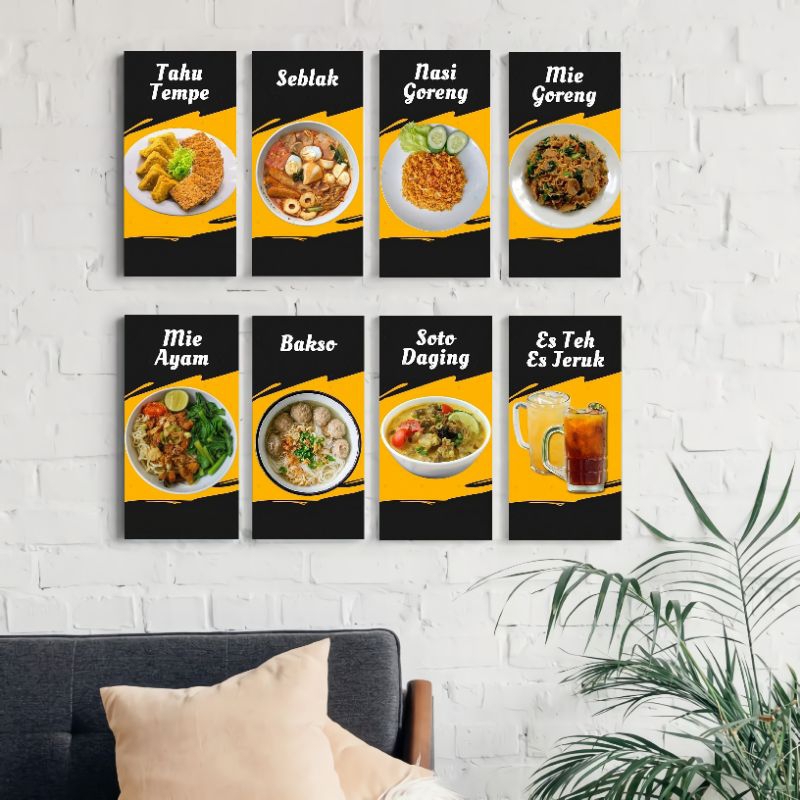 Jual Poster Dinding Menu Makanan Pajangan Rumah Makan Hiasan Warung ...