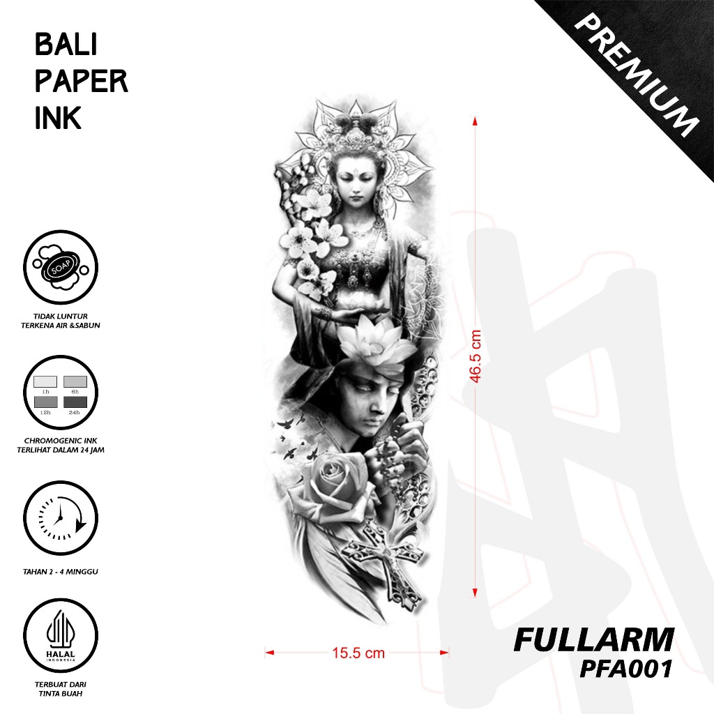 Jual PFA001 Balinese Tato Temporer Premium Bali Paper Ink | Shopee ...