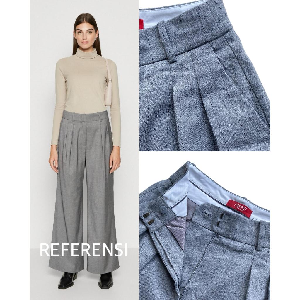 Jual Esprit Pleated Wide Style Trousers - 7192 | Shopee Indonesia