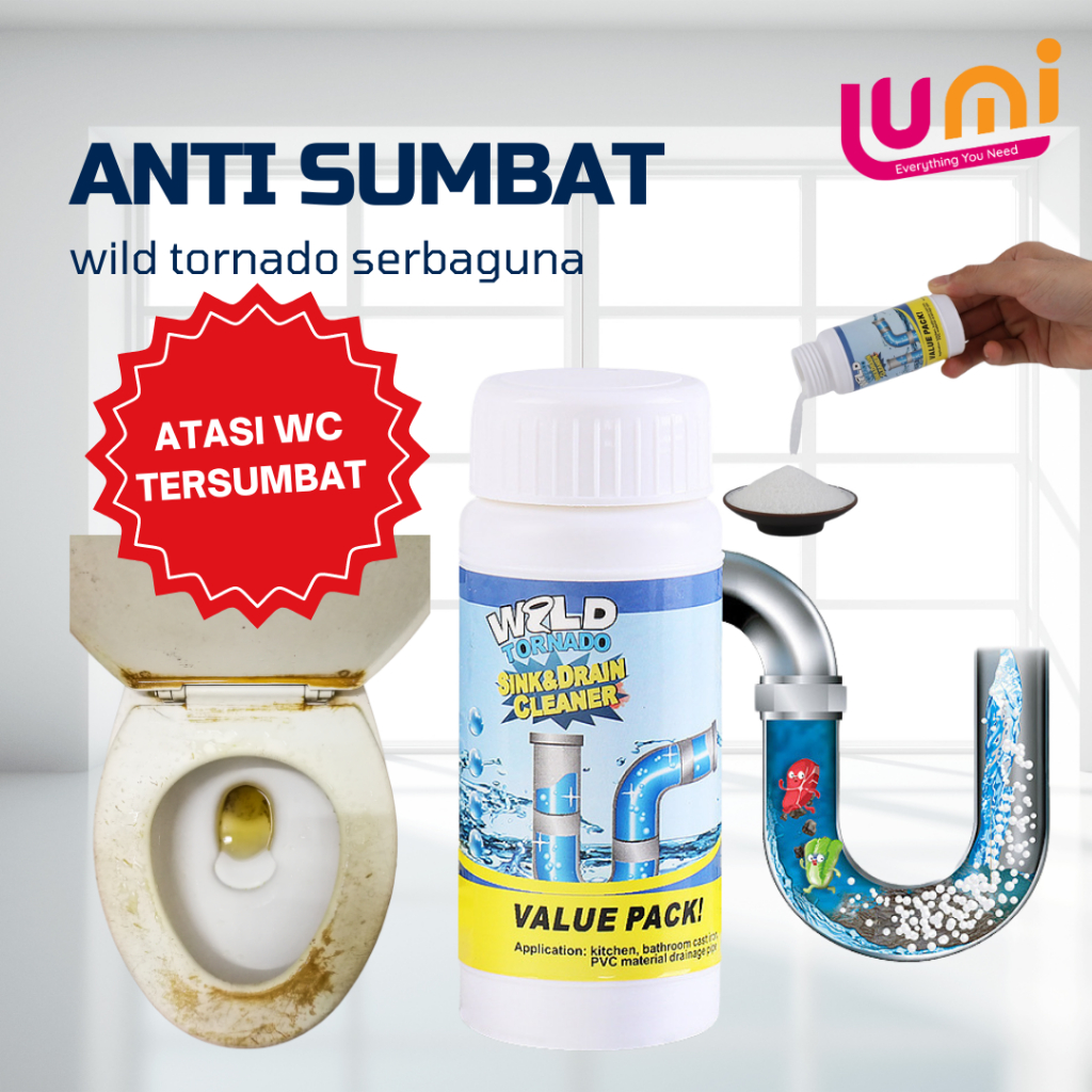 Jual WILD TORNADO Pembersih Pipa Toilet Tersumbat/ Anti Mampet Wastafel/ Pembersih Pipa Saluran ...