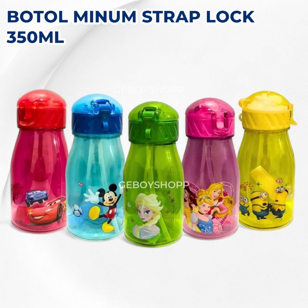 Jual Botol Minum / Tempat Minum / Botol Air Minum Karakter Straplock ...