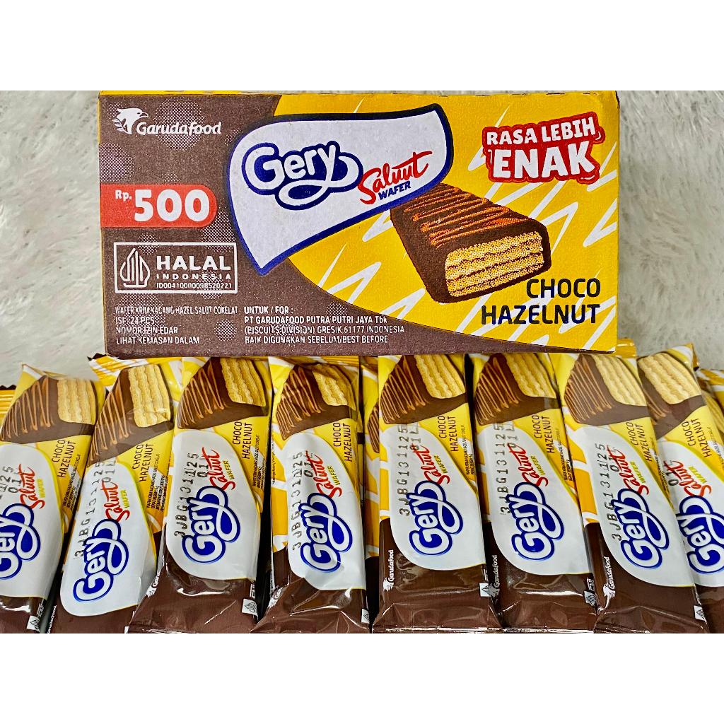 Jual GERY SALUUT WAFER CHOCOLATE DAN CHOCO HAZELNUT | Shopee Indonesia