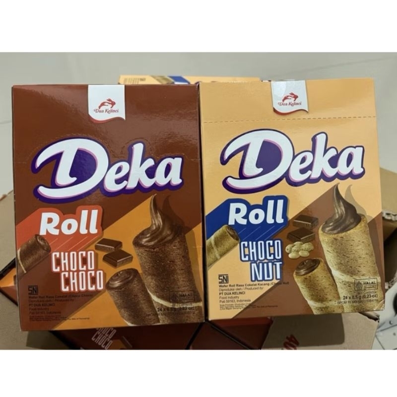 Jual DEKA CHOCO WAFER ROLL 1 BOX ISI 24 / WAFER STICK DEKA | Shopee ...