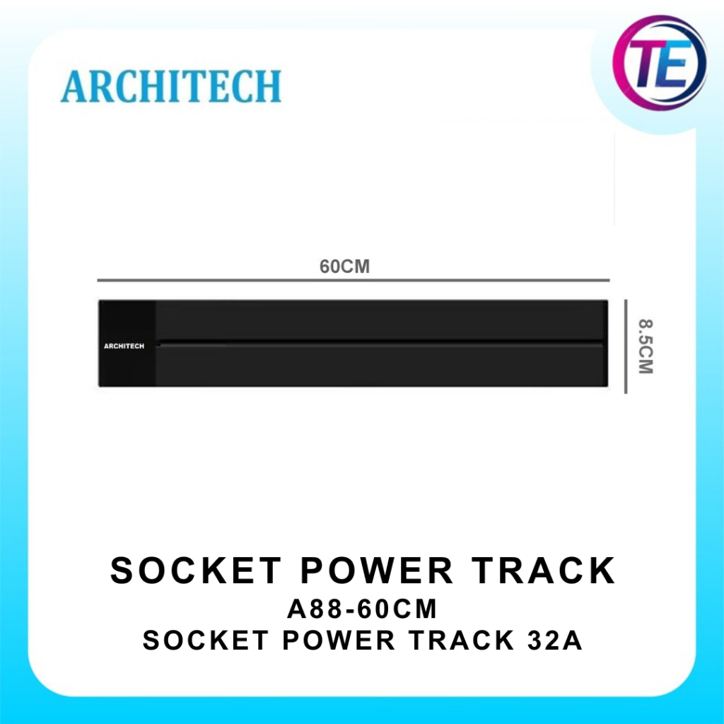 Jual TE ARCHITECH Stop kontak track rel Interior rumah/Power Track ...