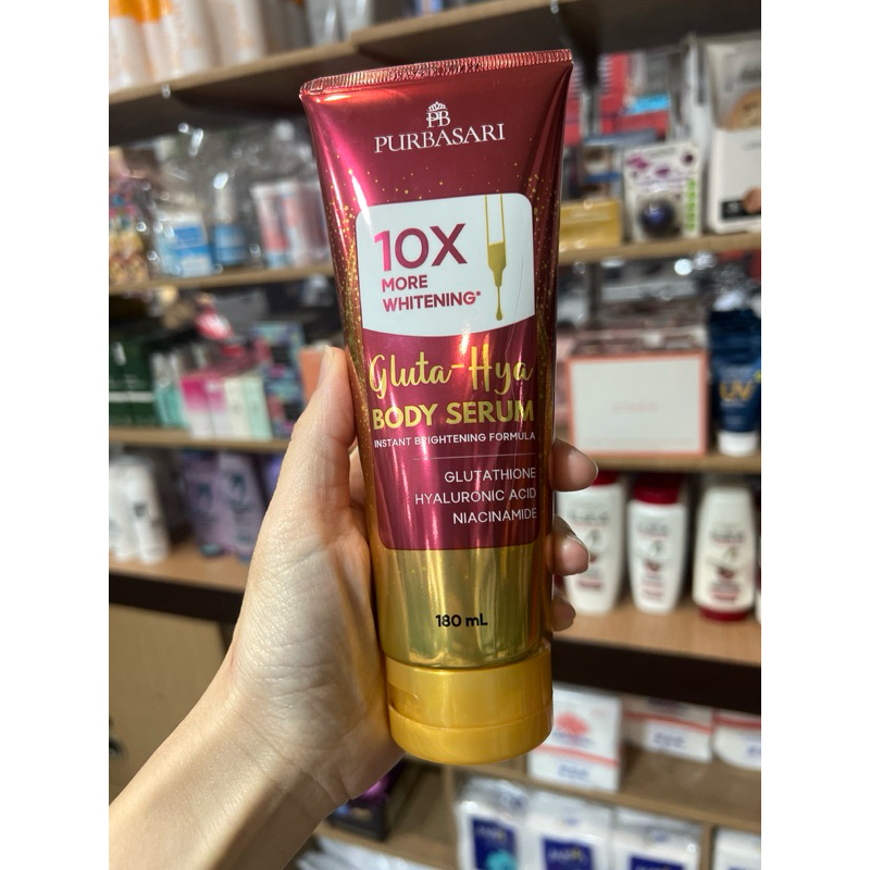 Jual PURBASARI GLUTA-HYA BODY SERUM 10x MORE WHITENING 180ml | Shopee Indonesia