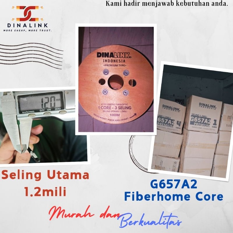 Jual KABEL FO FTTH G657A2 DROPCORE 3SELING 1CORE 2CORE 4CORE - DINALINK ...