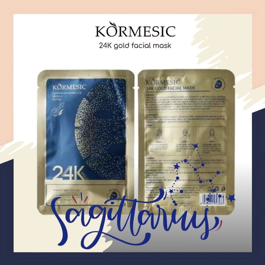 Jual KORMESIC 24K Gold Essence Facial Sheet Mask Masker Emas Anti ...