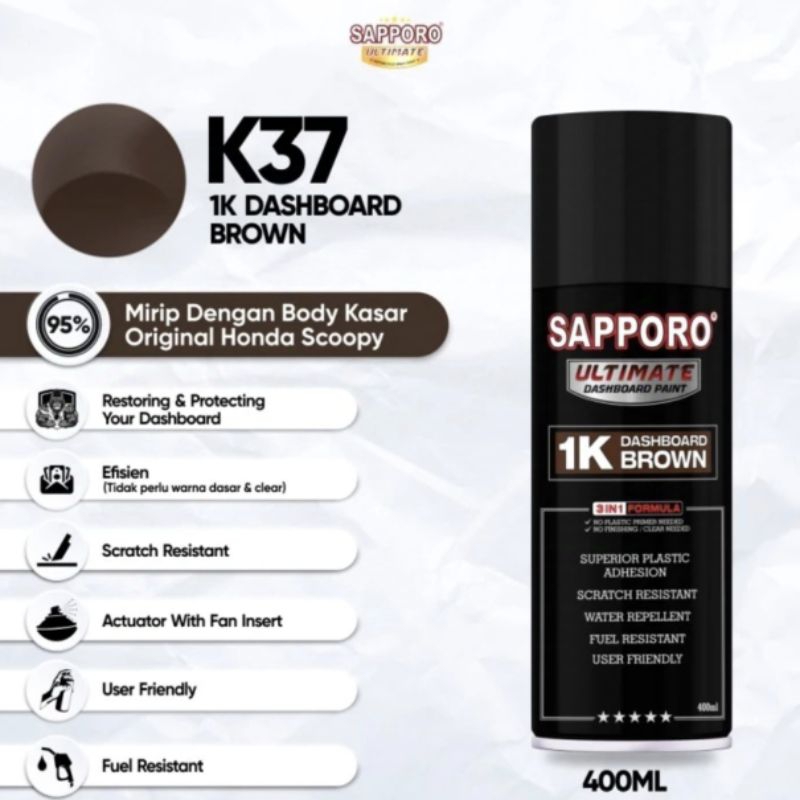 Jual Sapporo Ultimate K37 1K Dashboard Brown / Cat Semprot Aerosol | Shopee Indonesia