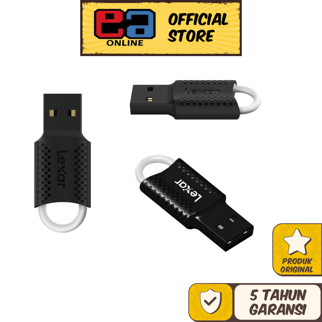 Jual Lexar Flashdisk USB 2.0 JumpDrive V40 Flash Drive - 16GB / 32GB / 64GB / 128GB | Shopee ...