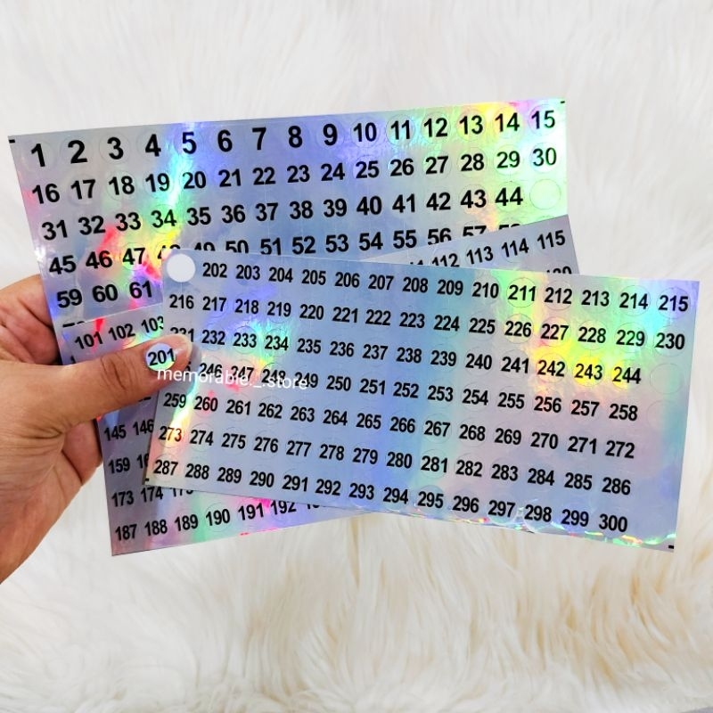 Jual Stiker Angka Hologram Waterproof Anti Air Penandaan Penomoran ...