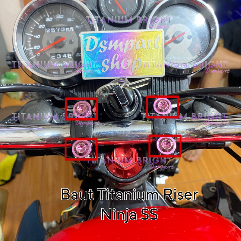 Jual Baut Titanium penjepit stang riser Ninja SS Original Titanium GR5 ...