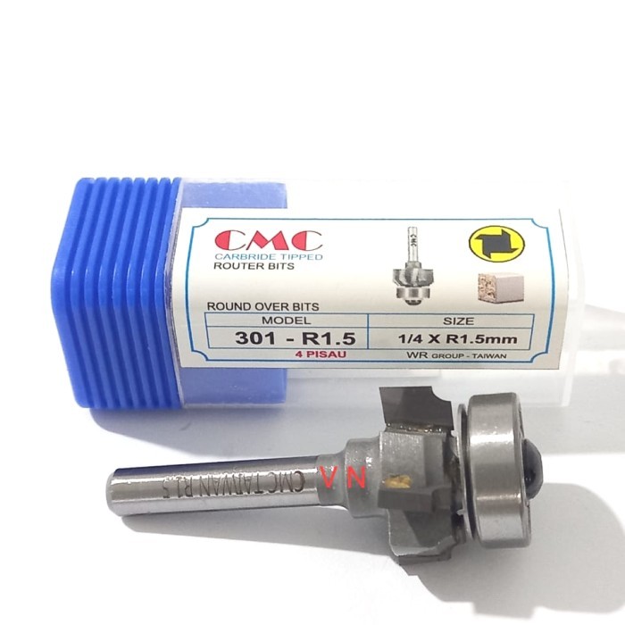 Jual Mata Router/Profil Edging R 1.5mm 4 Mata Pisau /Round Over Bit CMC ...