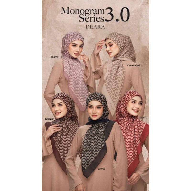 Jual [READY] BLAIRE MONOGRAM 3.0 SERIES BY DEARA HIJAB ORI FROM ...