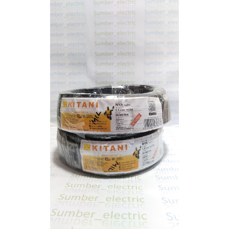 Jual kabel listrik NYA 1x1,5mm 50meter KITANI tembaga murni | Shopee Indonesia