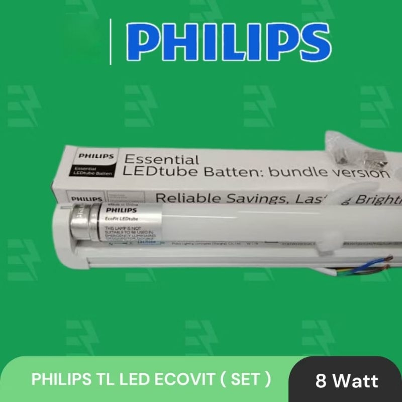 Jual LAMPU PHILIPS TL NEON LED TUBE T8 ECOFIT 8W 8 WATT 600MM 16W 16 ...