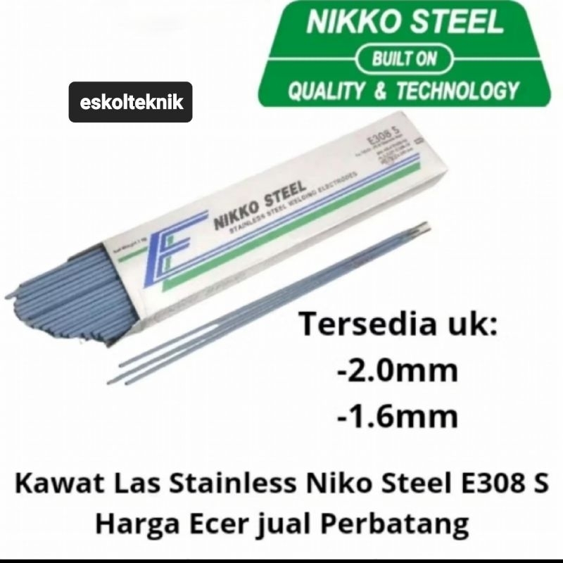 Jual Kawat Las Stainless 1,6mm x 250mm,2.0mm x 250mm NIKKO STEEL 100% ...