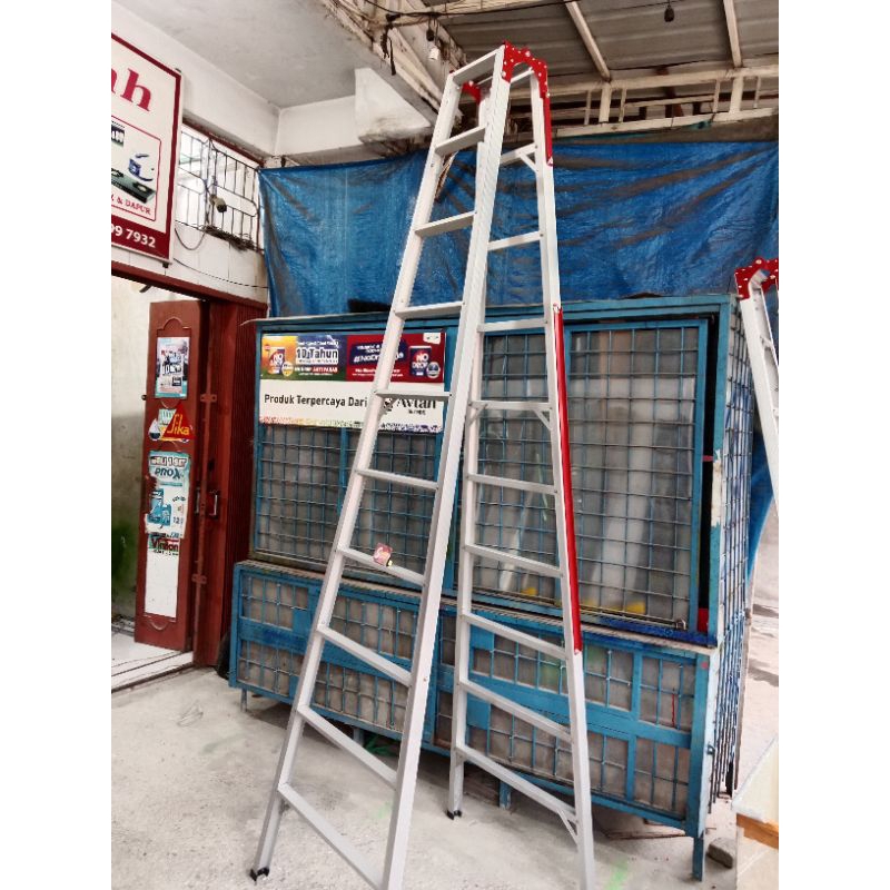 Jual (BACA DEKRIPSI DULU) 3METER TANGGA) Tangga lipat bahan aluminium ...