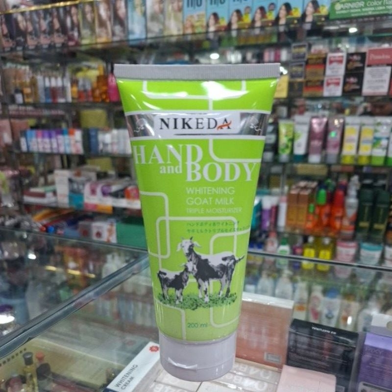 Jual Nikka Hand Body and Goat Milk Whitening Cream 200 ml | Shopee ...