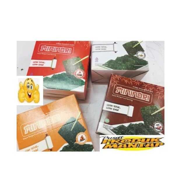 Jual Mini Nori ( Cemilan Rumput Laut ) 1 box isi 12 Pcs | Shopee Indonesia