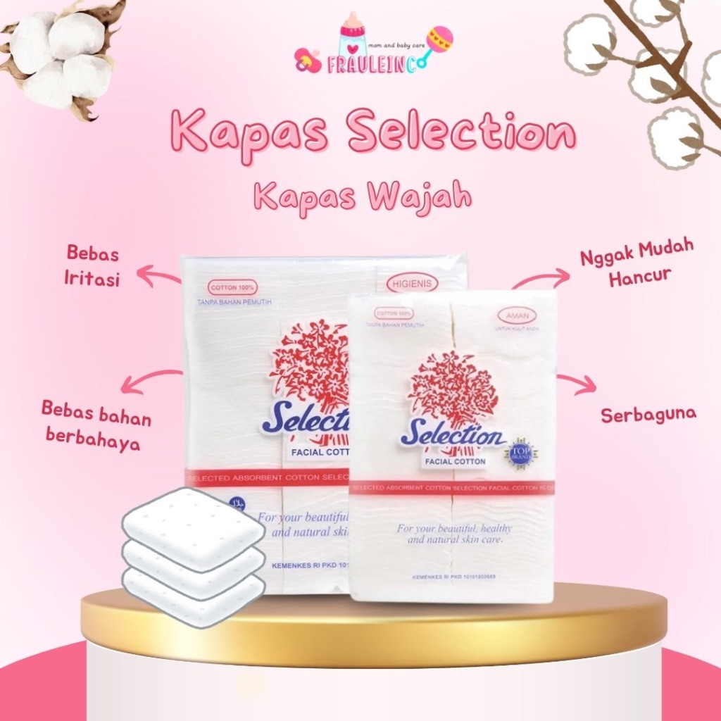 Jual *FRAULEINCO* Kapas Selection kapas Berkualitas Facial Cotton Round ...
